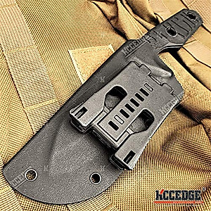 KCCEDGE BEST CUTLERY SOURCE with Armour Tactical Knife Hunting Knife Survival Knife 9.5" Full Tang Fixed Blade Knife Camping Accessories Camping Gear Survival Kit Survival Gear Tactical Gear 79637
