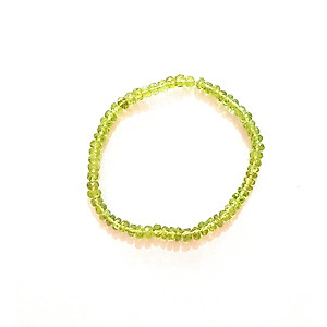 Natural Peridot Stretchable Beads Bracelet 7 inch Endless, August Birthstone, Healing Bracelet, Adjustable