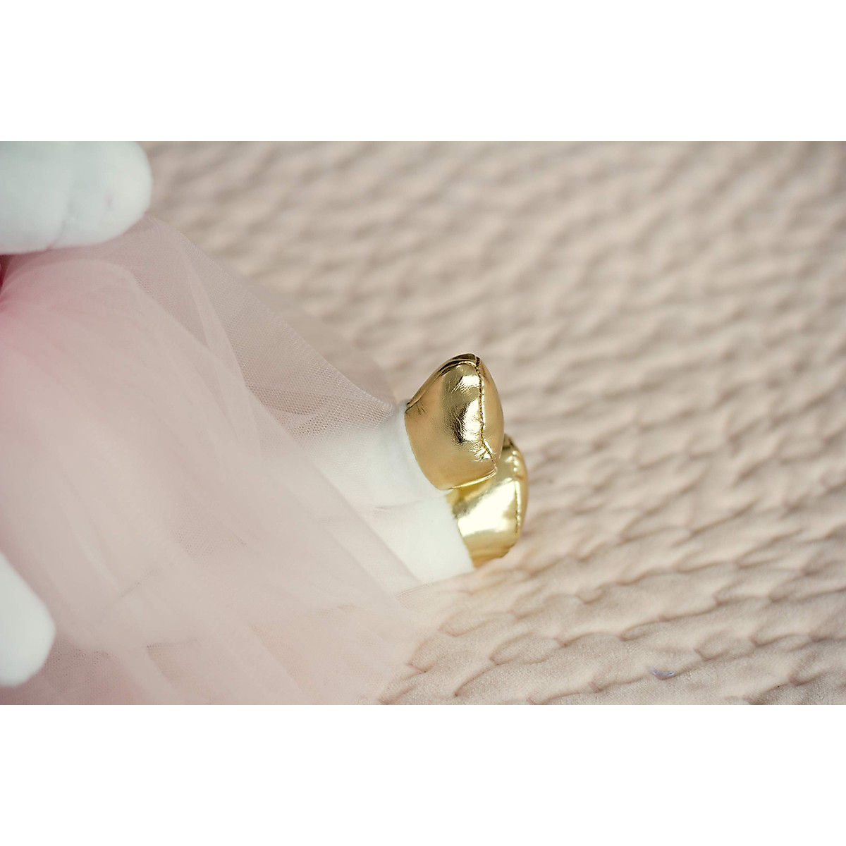 Inspired by Jewel Ella The Unicorn Premium Quality Stuffed White Unicorn Plush Doll with Golden Horn, Hooves & Flowing Pink Mane & Soft Tail | Playable Toy with Movable Legs with Huggable Arms