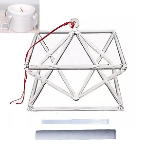 5/6 inch Chakra Optically Clear Quartz Crystal Singing Merkaba Pyramid with Singing Pyramid Carrying Case and Two types Crystal Singing Bowl Striker (Size : 6 inch and bag)