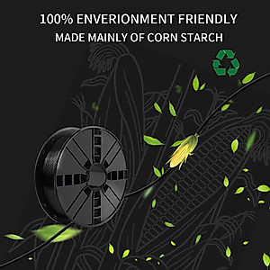 NOVAMAKER PLA Filament 1.75mm 3D Printer Filament, Black, 1kg Spool(2.2lbs), Yellow Gold, Dimensional Accuracy +/- 0.03mm, Fit FDM 3D Printer and 3D Pen