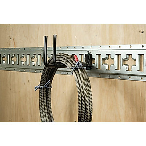 Mytee Products (4 Pack) E-Track Heavy Duty Shovel/Tool Hanger with Spring Fittings | Hook for Tools, Spades, Rakes, in Trucks, Trailers with E Track Tie Down System