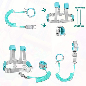 Anti Lost Toddler Leash with Backpack Harness and Wrist Link for Child Safety Wristband Leash Keep Your Runner Close and Safe in Crowd Public Events.