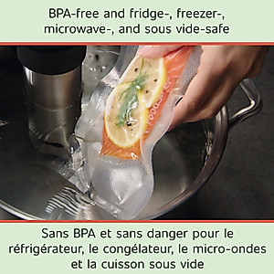 FoodSaver 11" x 16' Vacuum Seal Rolls with BPA-Free Multilayer Construction for Food Preservation, 2-Pack