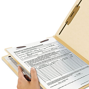 Smead Classification File Folder, 1 Divider, 2" Expansion, 2/5-Cut Tab, Legal Size, Manila, 10 per Box (18700)