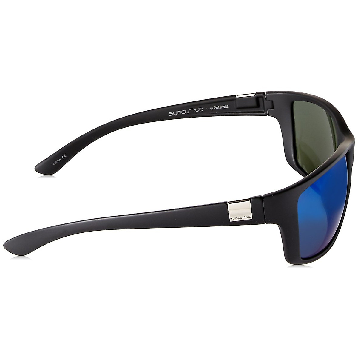 Suncloud Councilman Polarized Sunglasses, One Size, Matte Black/Polarized Blue Mirror