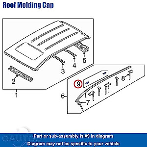 OAUTOO 10pcs Roof Cap Drip Moulding Trim Clip GJ6A-50-5A1 for Mazda 2 3 5 6 CX-7 CX-9 2004-2021