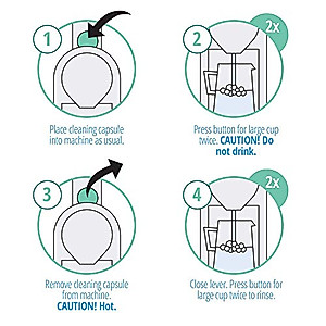 Nespresso Cleaning Pods - 10 Cleaning Capsules for Nespresso Original Machines. Cleaning Kit for Better Tasting Coffee!