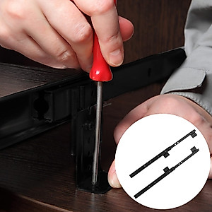 Veemoon 1 Pair Slide-Out Extension Computer Side Slide Inch Construction Sliding Inches Black Mount Tray Thickness Keyboard Furniture Full Steel Ball Rails Pull Heavy Hardware Stand