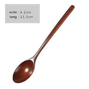 YUUAND Kitchen Utensil Soup-Teaspoon Tools Tableware Wooden Cooking Fork Spoon Kitchen，Dining Bar,Cooking Spoon & Spatula Tools Perfect for Non-Stick