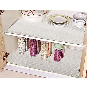 Shelf Liners for Kitchen Cabinets Non Slip 11 Inch Wide X 20 Ft Non Adhesive Drawer Liner Waterproof Clear Cabinet Liner Oil Proof Shelves Liner for Refrigerator Cupboard Pantry Closet Bathroom