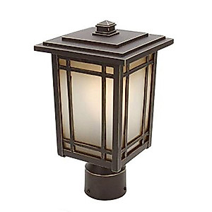 Home Decorators Collection Port Oxford 1-light Outdoor Oil Rubbed Chestnut Post Mount Lantern