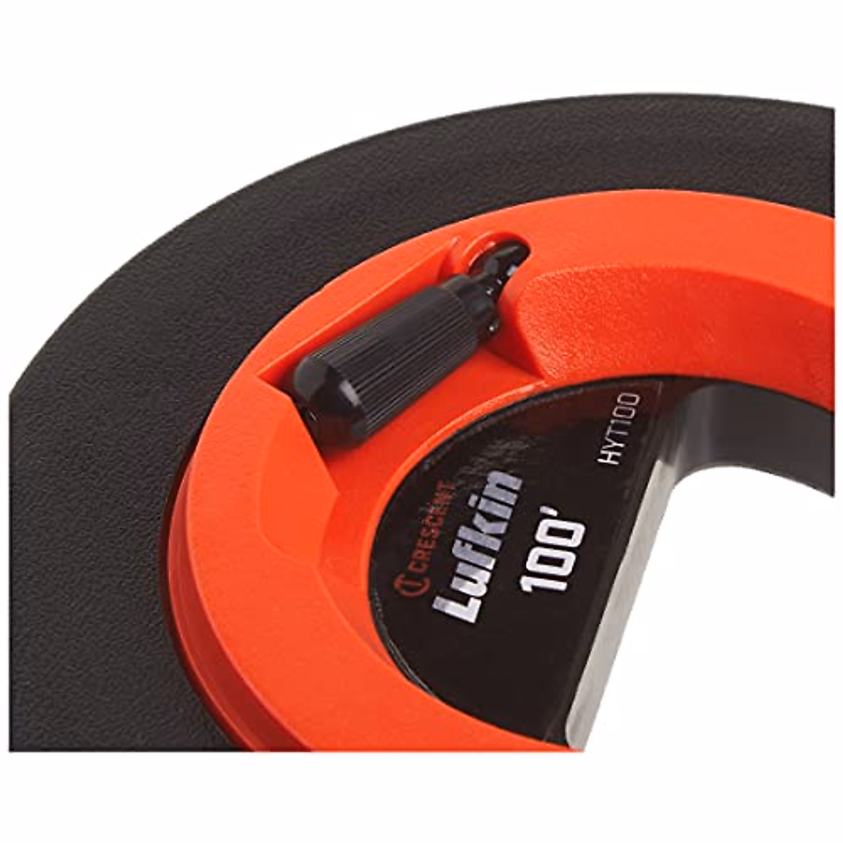 Crescent Lufkin 3/8" x 100' Hi-Viz Orange Speedwinder Yellow Clad Long Steel Tape Measure - HYT100