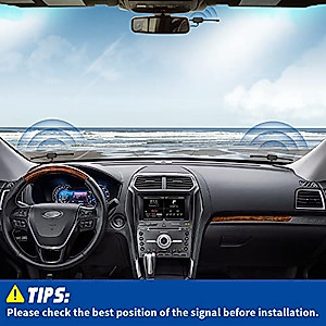 Bingfu Universal Car Stereo AM FM Dipole Antenna,Hidden Adhesive Mount AM FM Radio Antenna for Vehicle Car Truck SUV Radio Stereo Head Unit Receiver Tuner,10 feet Cable DIN Plug Connector