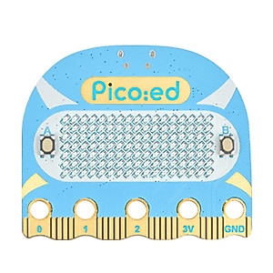 ELECFREAKS Pico:ed Development Board Based on Raspberry Pi RP2040 MCU, Picoed Python Microcontroller with 7 * 17 Dot-matrix Screen Dual-core ARM Cortex M0+ Processor for Education Classroom Teaching
