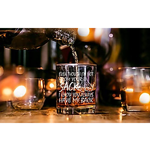 CARVELITA Even Though I'm Not From Your ??? Whiskey Glass - 11oz Old Fashion Bourbon Rocks Glass - Bonus Dad Gifts - Step Dad Gifts - Birthday Gifts For Stepdad - Stepdad Gifts - Sarcastic Gifts