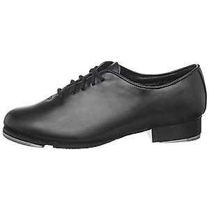 Dance Class Women's PTM101 Full Sole Jazz Tap Oxford,Black,5 M US