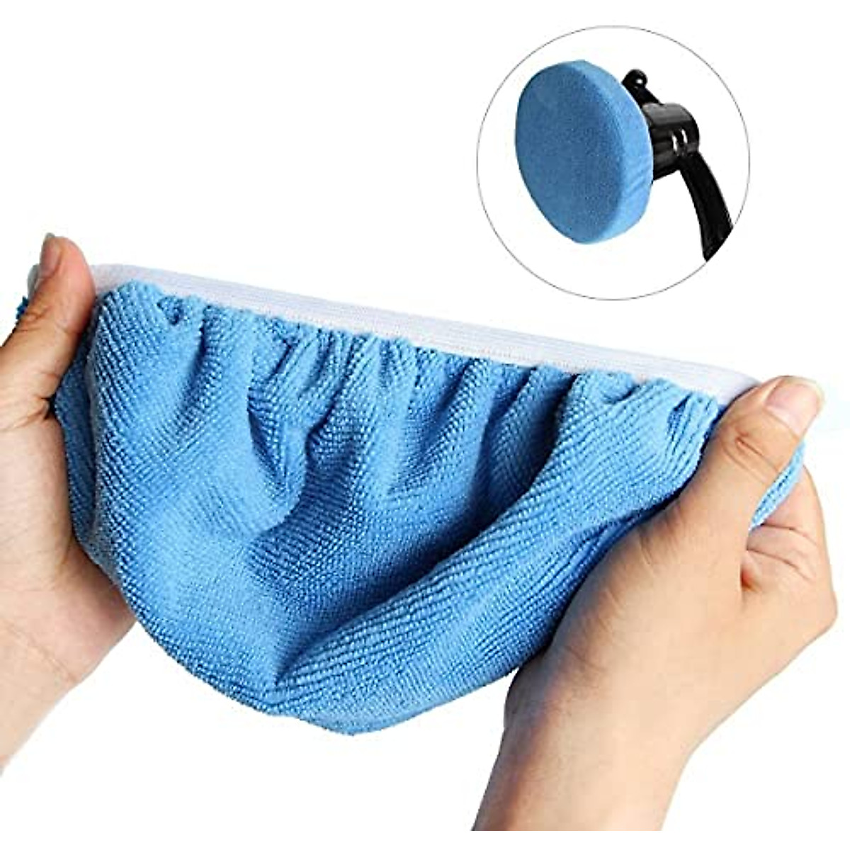 Car Polisher Pad 5 to 6 Inches Buffer Bonnets Waxers Bonnet Set Polishing Pads Bonnet Car Buffer Bonnet Car Wax Cover Kit 5PCS