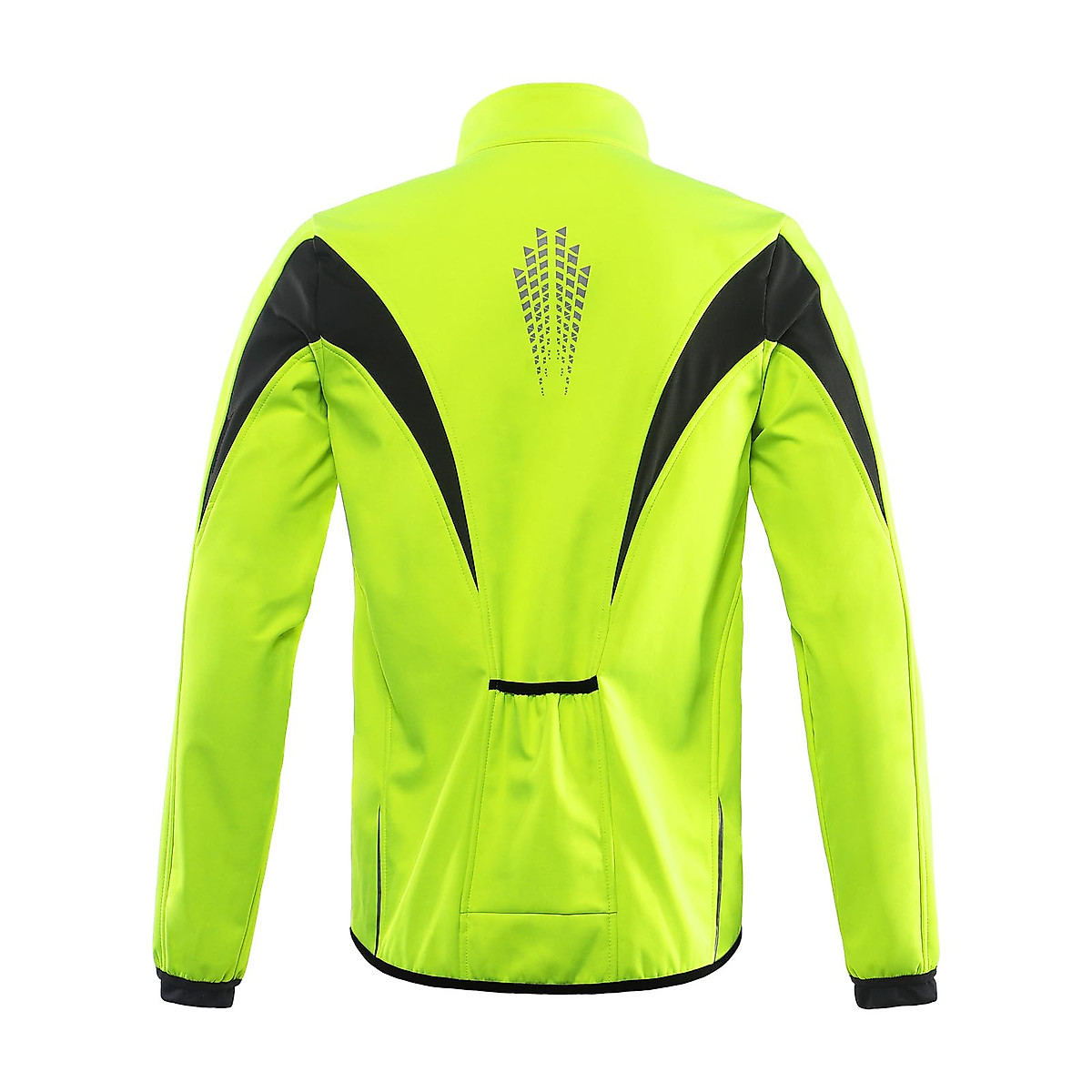 ARSUXEO Winter Warm UP Thermal Softshell Cycling Jacket Windproof Waterproof Bicycle Mountain Bike Clothes 15-K Green Size Medium