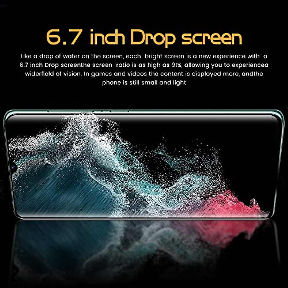 QIMHAI Smartphone Unlocked Cell Phones S22 Ultra 6.7in HD Screen The Black Phone 2GB/16GB Android 10 Straight Talk Phone 6800mAh 128GB Extension Dual Sim Boost Mobile Phones Telefonos (Green)