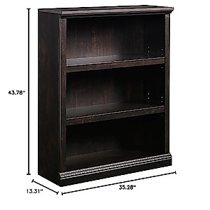 Sauder Select Collection 3-Shelf Bookcase, Estate Black finish