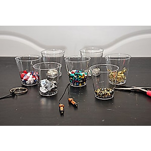 100 Shot Glasses Premium 2oz Clear Plastic Disposable Cups, Perfect Container for Jello Shots, Condiments, Tasting, Sauce, Dipping, Samples