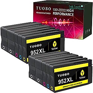 Tuobo Remanufactured Ink Cartridge Replacement for HP 952 XL 952XL to use with OfficeJet Pro 8710 8720 8740 7740 8200 8210 8216 8700 8715 8725 8728 8730 (10=4BK+2C+2M+2Y)