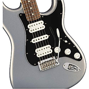 Fender Player Stratocaster HSH Electric Guitar, with 2-Year Warranty, Silver, Pau Ferro Fingerboard