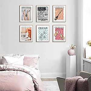 Hatofis Retro Folklore Music Poster Aesthetic Pink Girly Canvas Wall Art Preppy Reputation Poster Room Aesthetics Decor Set of 6 Unframe 8x10 inch