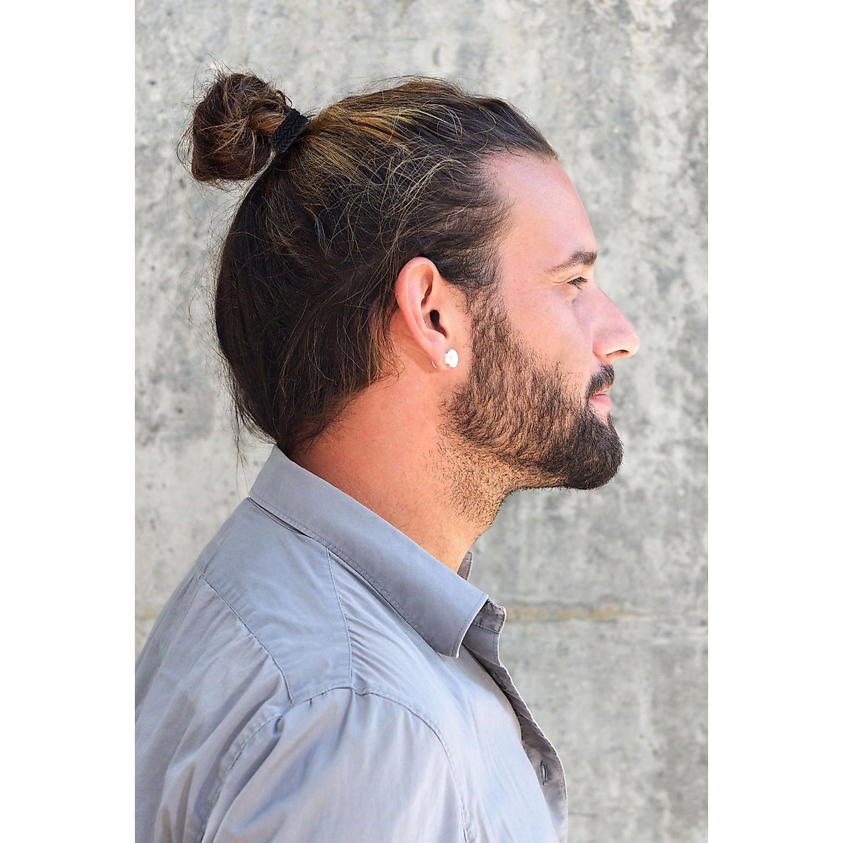 WDGROW Large Braided Mens Hair Ties, for Longhairs Men Bun,Thick Black Pony Tails Ties for Women,Guys, Bracelet Hair Tie,For Thick and Thin Hair,12 Packs,Durable (Black)