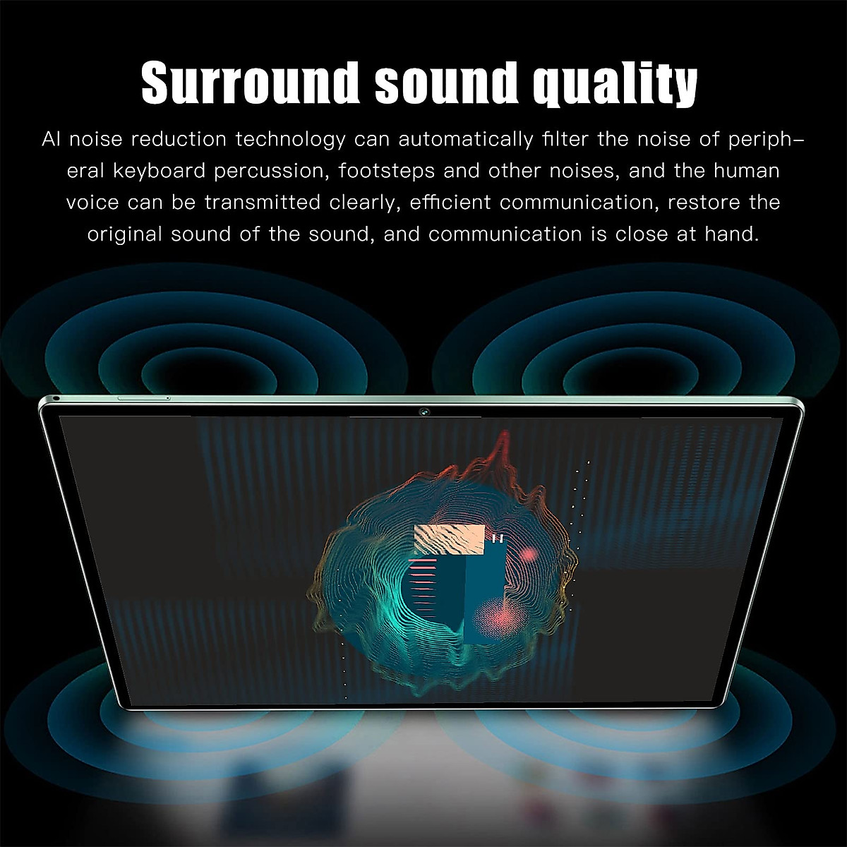 DAUERHAFT 10.1 Inch Tablet, 2.4G 5G WiFi Portable Tablet Dual Cameras 8 Core CPU for Home for Android 12 (US Plug)