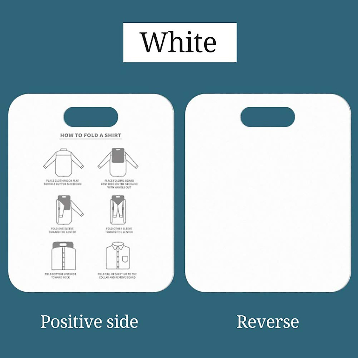 AUNMAS Laundry Fold Board, Clothes Folding Board T Shirts Fast Folder Annular Hole Design for Shirts Sweaters Pants Childrens Clothing (White)