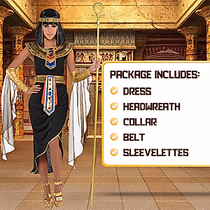 Amscan 847814 Adult Egyptian Queen Cleopatra Costume, Small Size