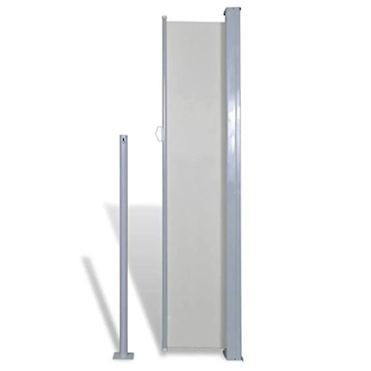 Festnight Patio Retractable Privacy Wall Folding Side Awning Screen Divider Fence Garden Outdoor Sun Shade and Wind Scree for Lawn Terrace Backyard Gray 9.8 x 5.3 Feet (L x H)