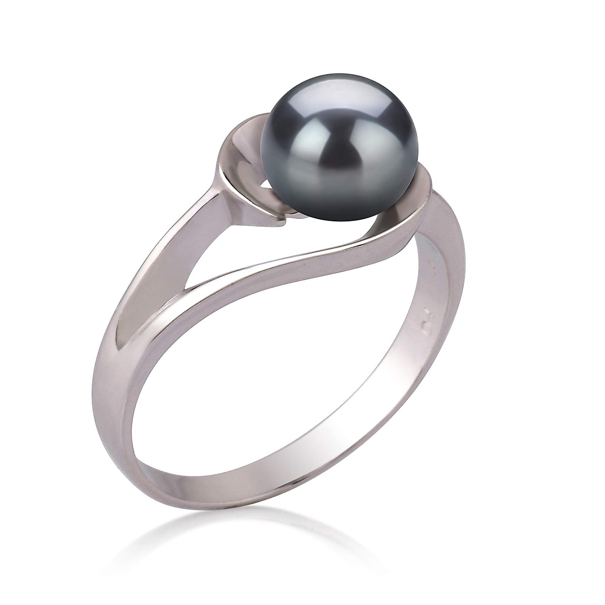 Clare Black 6-7mm AAA Quality Freshwater 925 Sterling Silver Cultured Pearl Ring For Women - Size-9