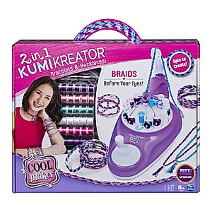 Cool Maker, 2-in-1 KumiKreator, Necklace and Friendship Bracelet Maker Activity Kit, for Ages 8 and Up