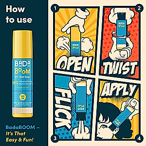 Bada Boom Mineral Translucent Sunscreen Powder, Brush on SPF 50 for Kids and Sensitive Skin