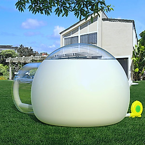 Inflatable Bubble House, 2~3 People Air Column Half-Transparent Tent for Camping, Blow up Dome Tent for Outdoor Stargazing, Music Festival, Family Day Party, Accommodate 1.8mx1.5m Bed