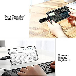 Jiusion [2-Pack USB3.0 Type C Male to USB Female OTG Adapter Compatible with USB Digital Microscope Endoscope Converter for Samsung Oneplus MacBook Huawei Xiaomi C Mobile (Pack of 2)