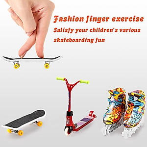 Fingerboard Ramps, Ramp Skate Park Kit, Bigger Finger Skateboard Ramps Contain Skateboards, Ramps, Scooters, Skates, Teen Girl Gifts Boys