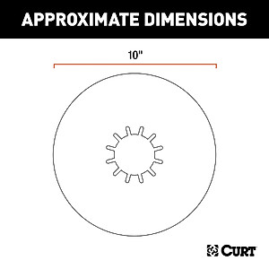 CURT 16721 5th Wheel Hitch Lube Plate, 10-Inch Diameter