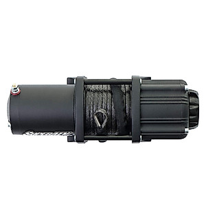 SuperATV Black Ops 3500 LB Winch Kit For UTV/ATV | Waterproof Seals And Solenoid | 12 Volt Winch | 1.2 HP Motor | 166:1 Gear Ratio