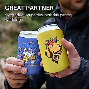 HTVRONT Can Coolers Sleeves 25 Pack - Sublimation Can Coolers Blanks Multicolor for 12 OZ/16OZ Cans Soft Drinks, 12 OZ Bottles Beer - Suitable for HTV Projects, Embroidery, Gift, Party, Wedding