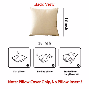 Xihomeli Hello Fall Throw Pillow Covers Cute Scarecrow with Sunflower Leaves Pillows Decorative Pillow Cover Cotton Linen Autumn Harvest Pillow Case Outdoor Home Decor Sofa 18x18 Inch (Scarecrow)