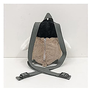 Zzple Backpack for Girls Cute Penguin Plush Backpack for Girls Penguin Plush Shoulder Bag Best Gift for Girls Soft Small Bag (Color : Khaki)