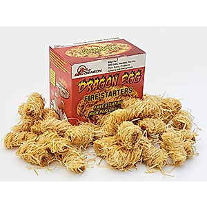 BBQ Dragon Egg Fire Starter-32 Pack Fire Starters for Fireplace-Ultra Fast, Long Lasting Charcoal Starter-Waterproof, Natural Fire Starters for Wood Stove, Campfire, Fire Pit, Charcoal Grill, Fatwood