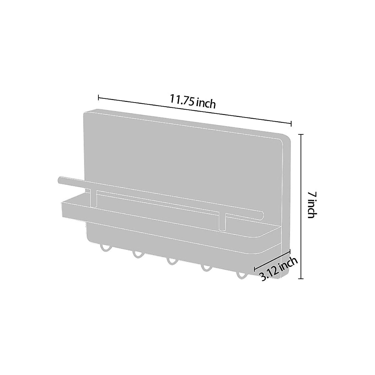 Coral Flower Holder and Mail Shelf Decorative Wooden Wall Organizer for Keys Letters Bills Pine Wood Unique Rustic and Industrial Décor Perfect for Entryway Kitchen Mudroom