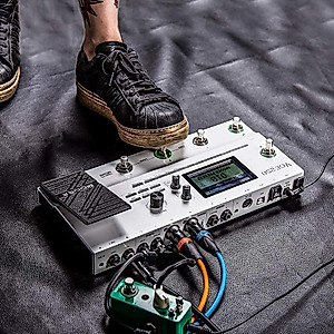 MOOER GE250 Guitar Amp Modelling and Multi Effects Pedal Bundle with Blucoil Cardioid Condenser Studio XLR Microphone, Boom Arm Plus Pop Filter, and 20-FT Balanced XLR Cable