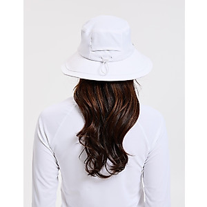 Solbari Wide Brim Swim Sun Hat UPF50+ White
