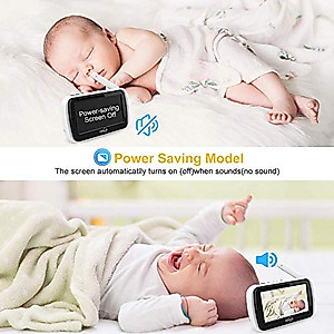 LBtech Video Baby Monitor with One Digital Camera and 4.3'' Color LCD Screen,Infrared Automatic Night Vision,Power Saving On/Off,Up to 960 ft Range